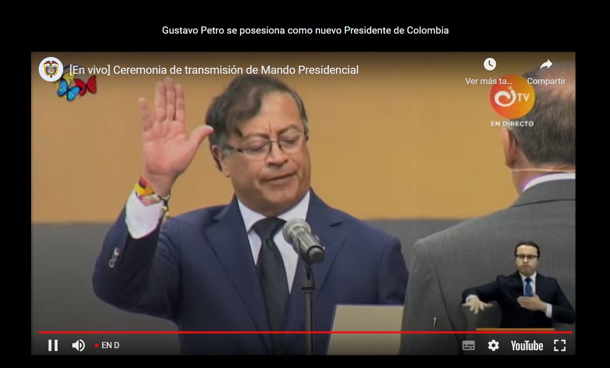 Gustavo Petro juró como nuevo Presidente de Colombia - La Gran Noticia